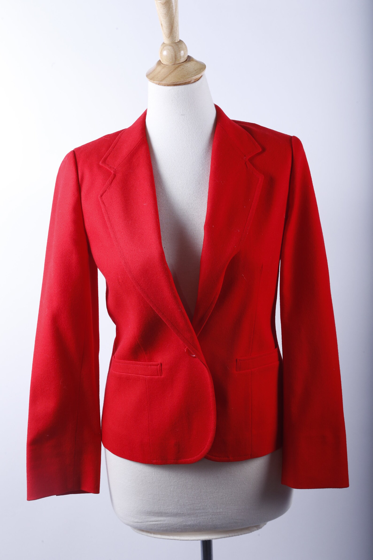Business Suit, Single Breasted Women's, Red, Jacket, Satin Lining ...