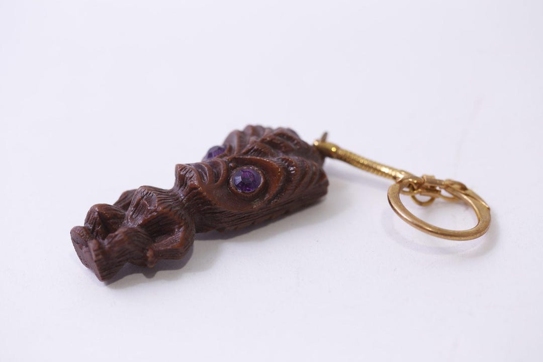 Coco Joe's, Hawaiian, Keychain, Tiki God, Brown, Figurine, Vintage ...