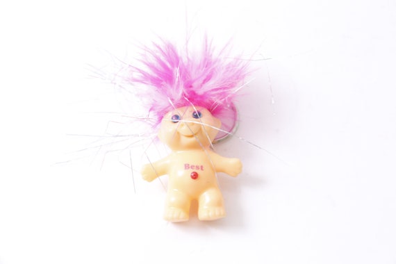 Troll Doll, Best, Purple Hair, Key Chain, PVC Figure,… - Gem