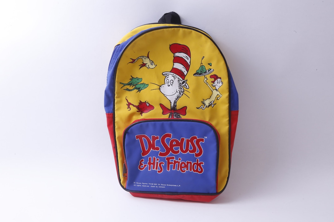 Dr Seuss and His Friends, 1997, Backpack, Multi-colored, Zipper ...