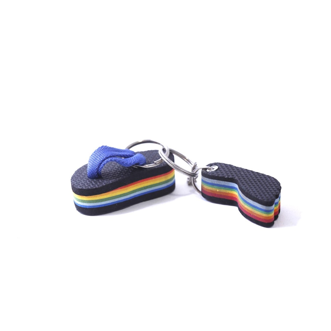 80s, Rubber, Rainbow, Foot, Sandal Combo, 90s Vintage, Keychain ...