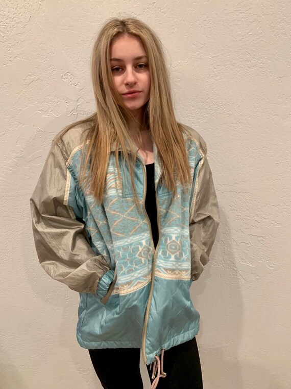 Parachute Jacket, 80s, 90s, Balloon Jacket, Light Blu… - Gem