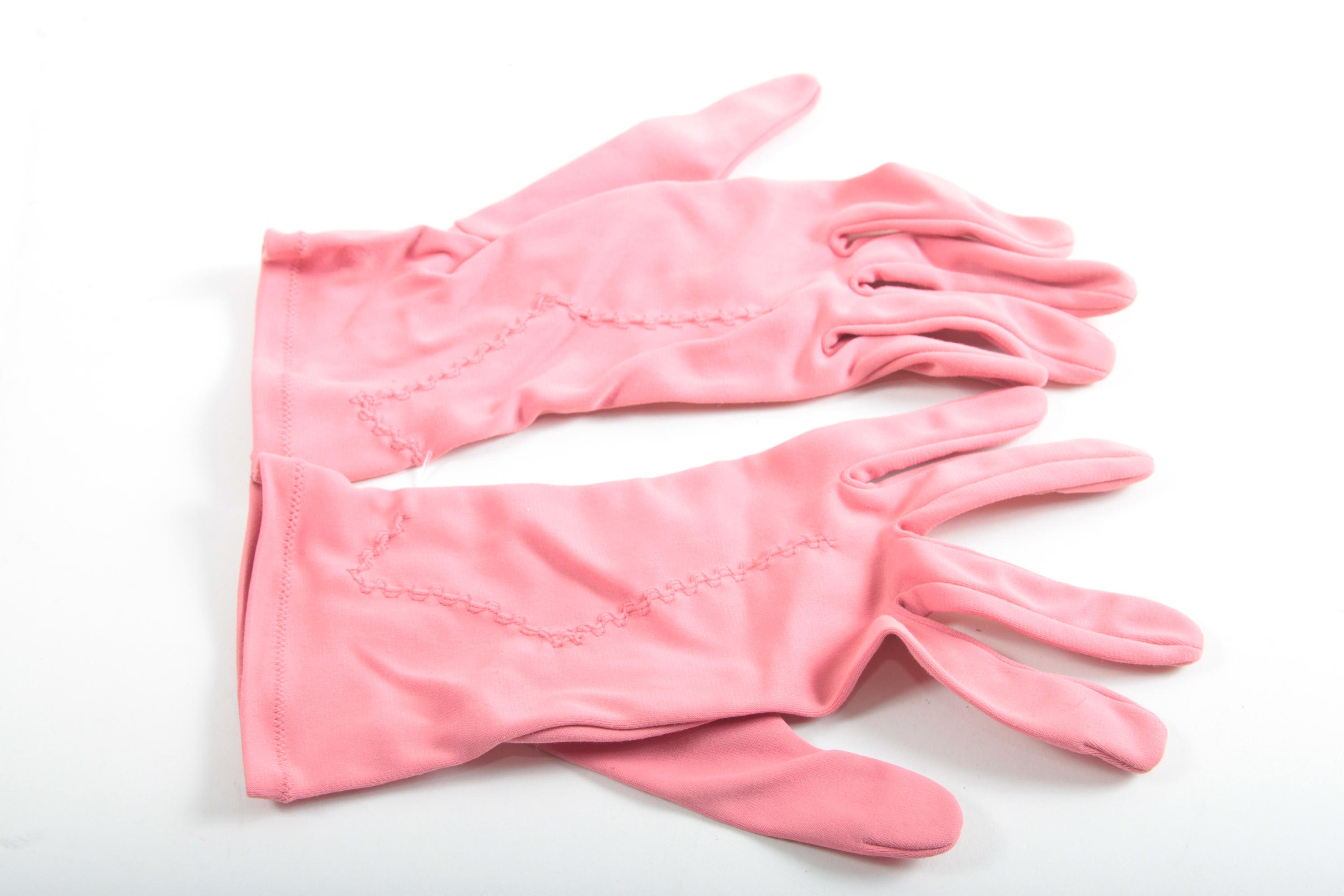 Short Pink Gloves, Formal Evening Gloves Vintage, Lady, Hand ...