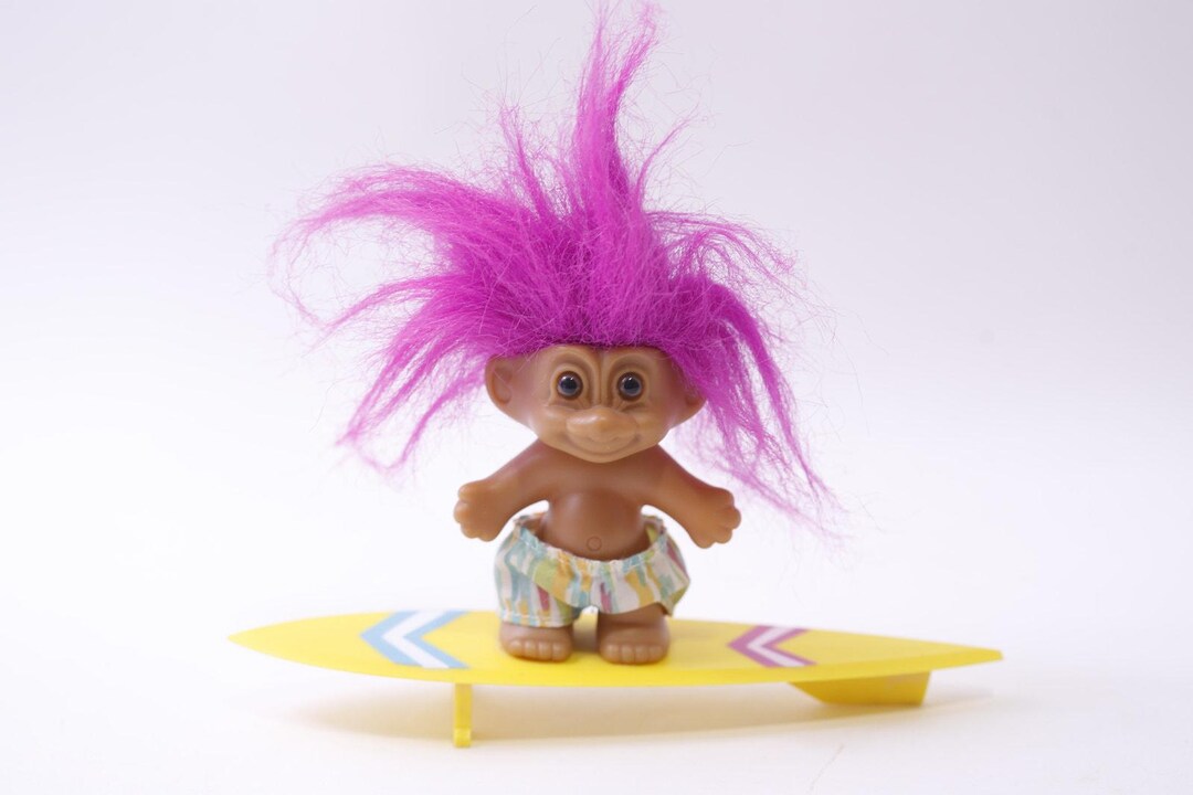 Russ, Troll, Surfer, Doll, Pink Hair, Vintage, Limited, Toy ...