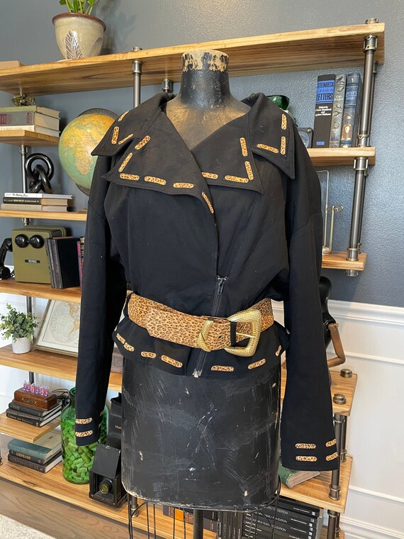 Cache, Black, Short, Jacket, Cross Zip, Biker Style, … - Gem