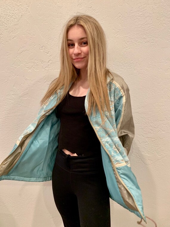 Parachute Jacket, 80s, 90s, Balloon Jacket, Light Blu… - Gem