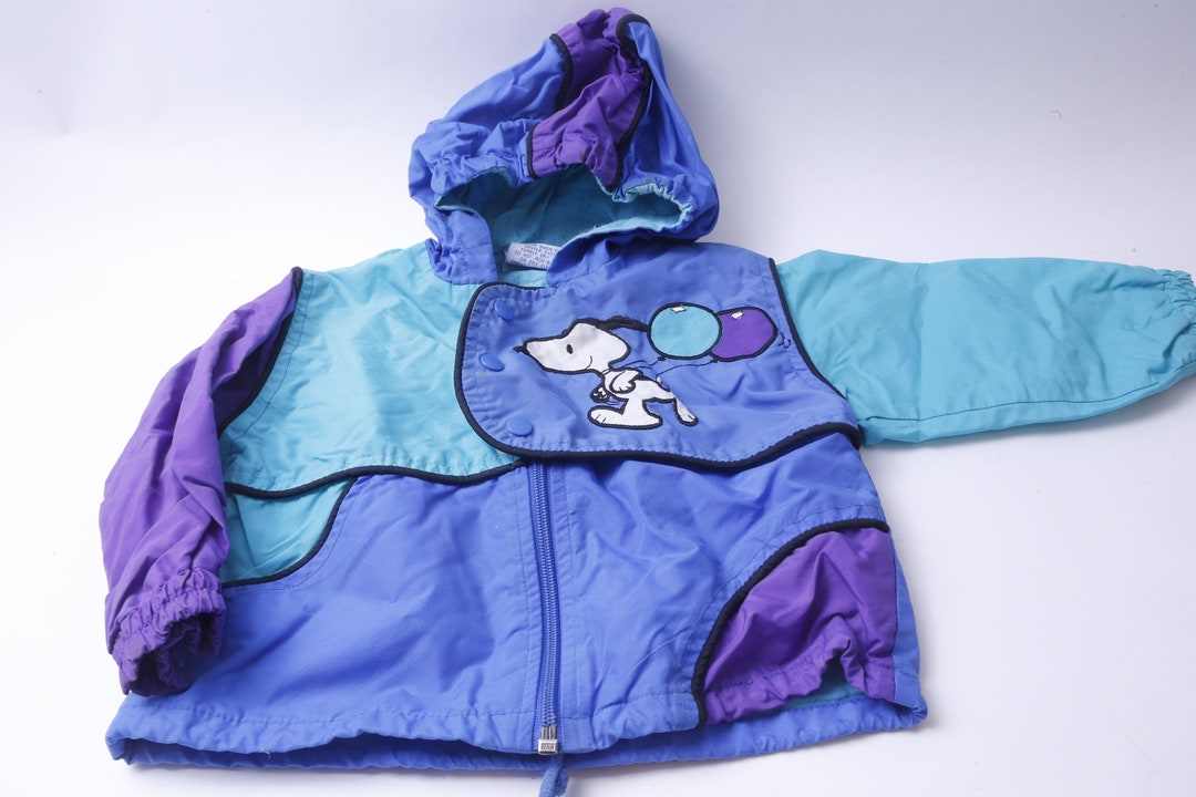 Peanuts, Snoopy, Quiltex, Blue Jacket, Hooded, Pockets, Long Sleeve ...