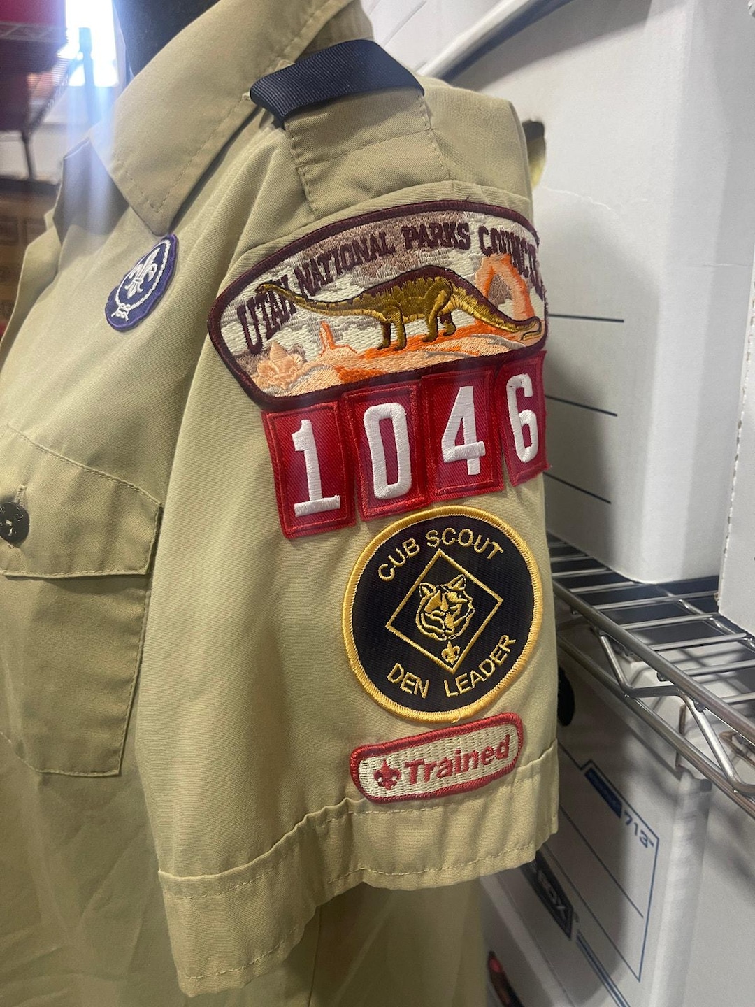 BSA, Official Blouse, Olive Green, Uniform, Shirt, Short Sleeve, Size L ...