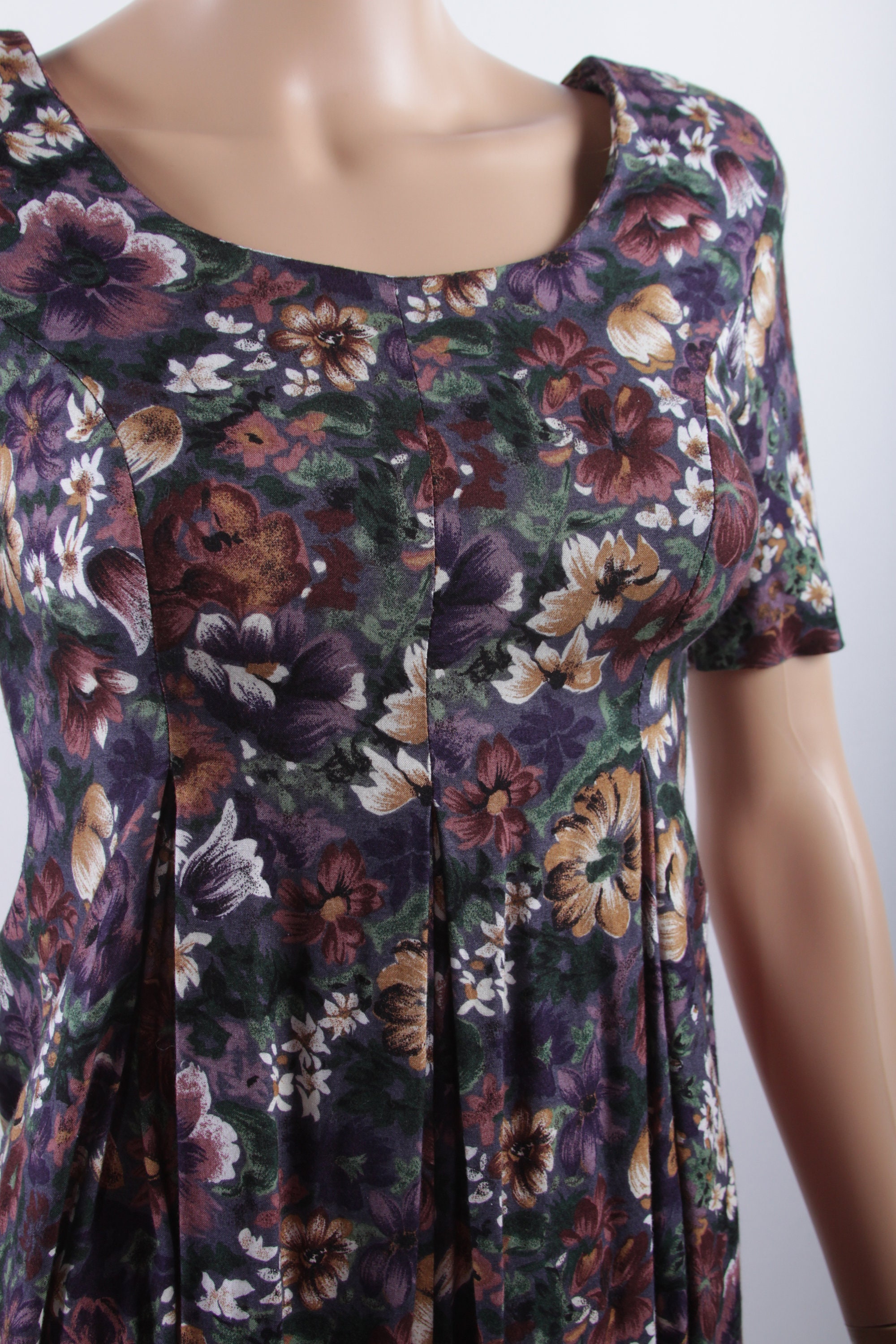 Koolates Culottes Purple Floral Flowers Short Sleeves - Etsy