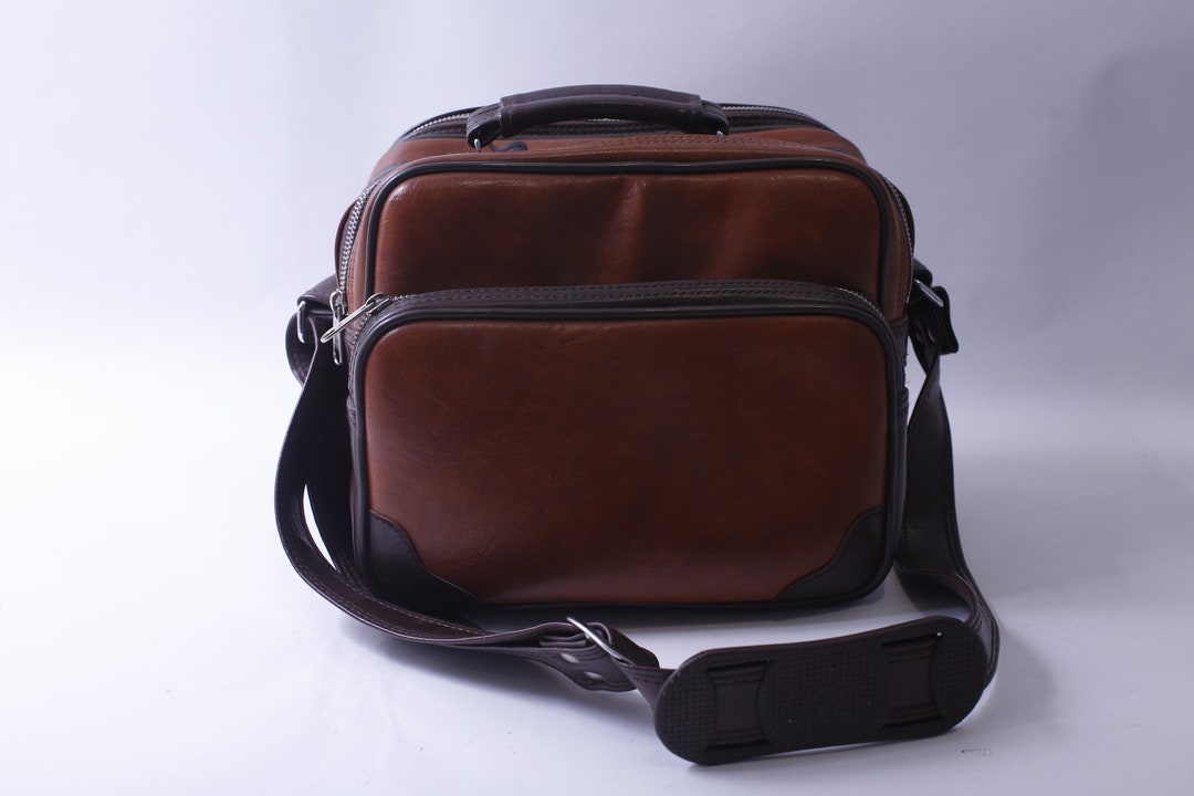 Brown Camera Bag With 3 Padded Compartments, Zipper Lock, Shoulder Bag ...