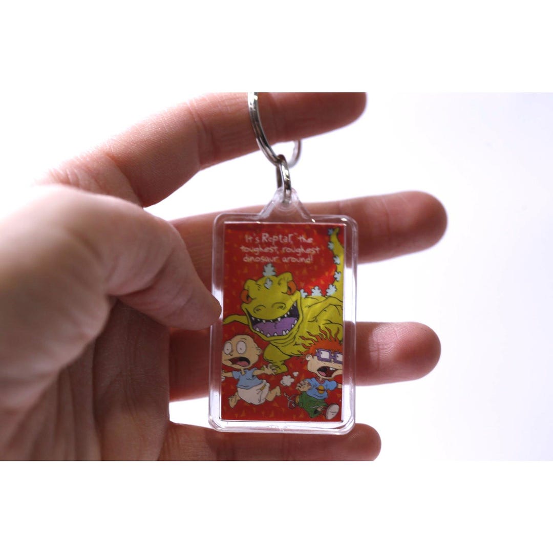 Rugrats, Reptar, 1997, Viacom 90s Vintage, Keychain, Plastic, Key Ring ...