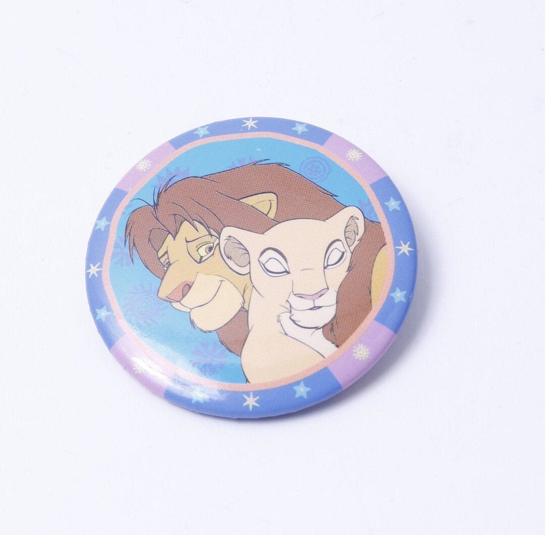 Walt Disney, the Lion King, Simba, Nala, Cartoon, Movie, Round, Badge ...