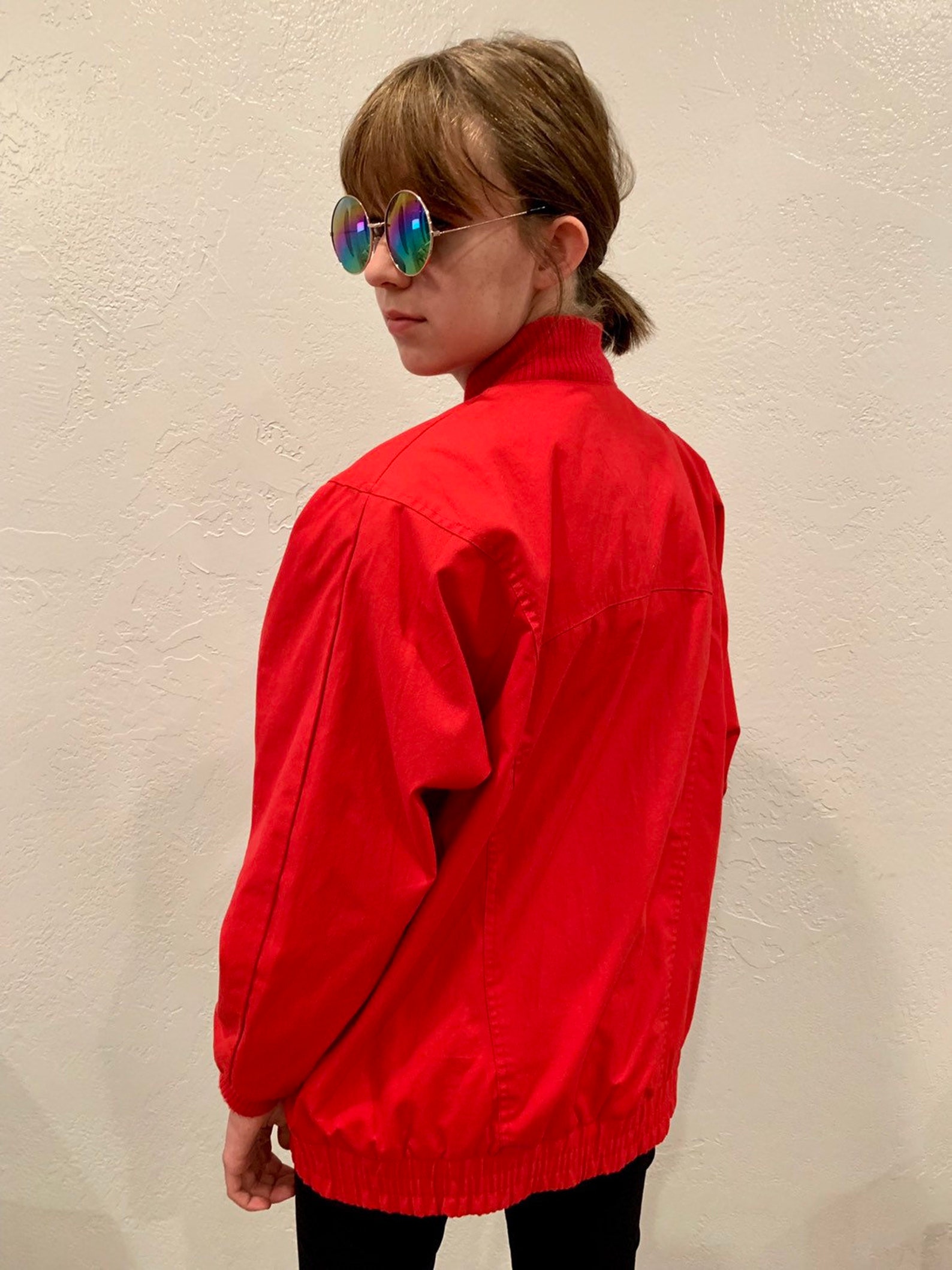 Large Red Sweater Jacket 80s 90s Being in the Current - Etsy