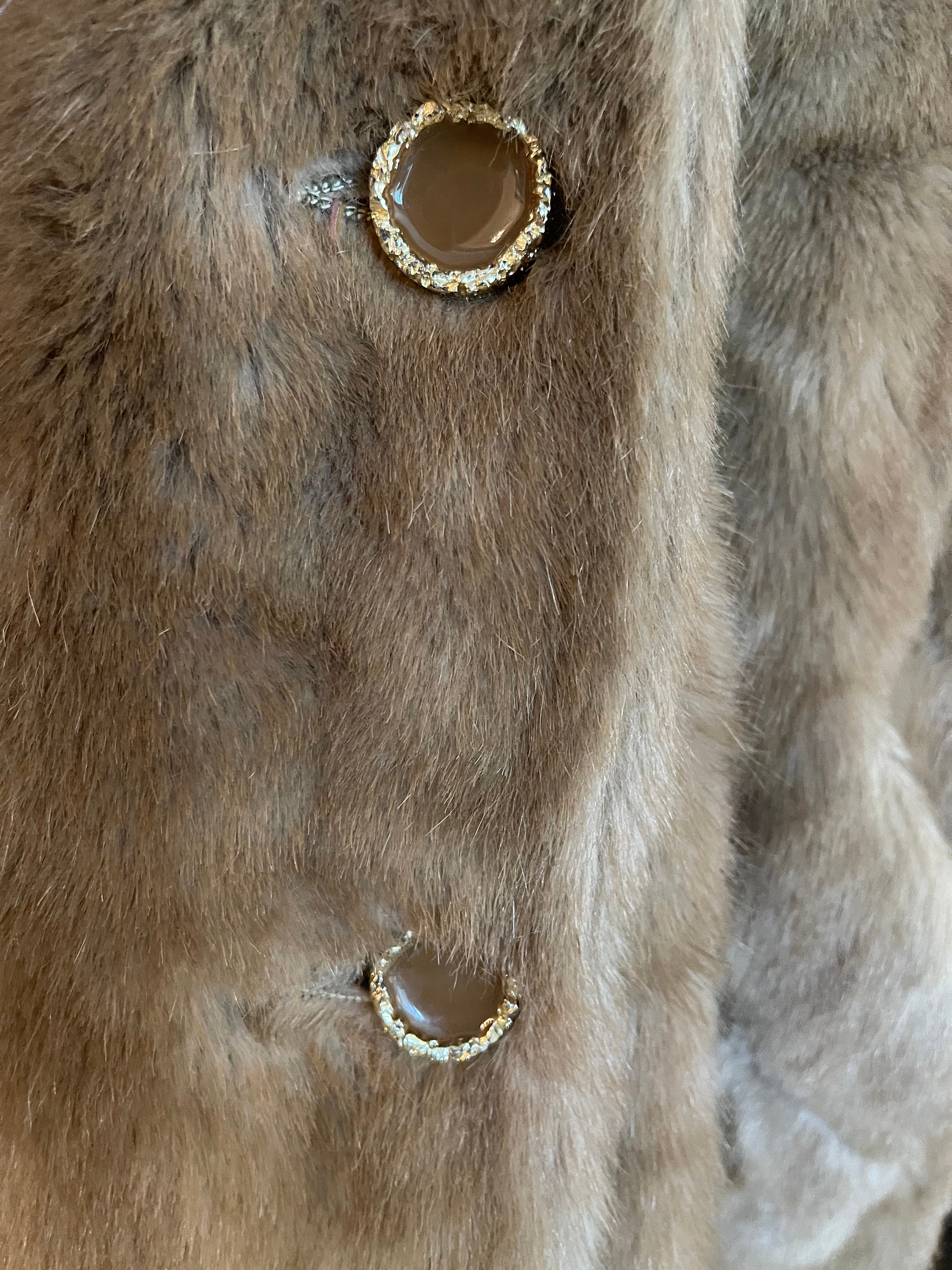 Mincara, Russel Taylor, Brown, Faux Fur Coat, Jacket Style, Long Sleeve ...