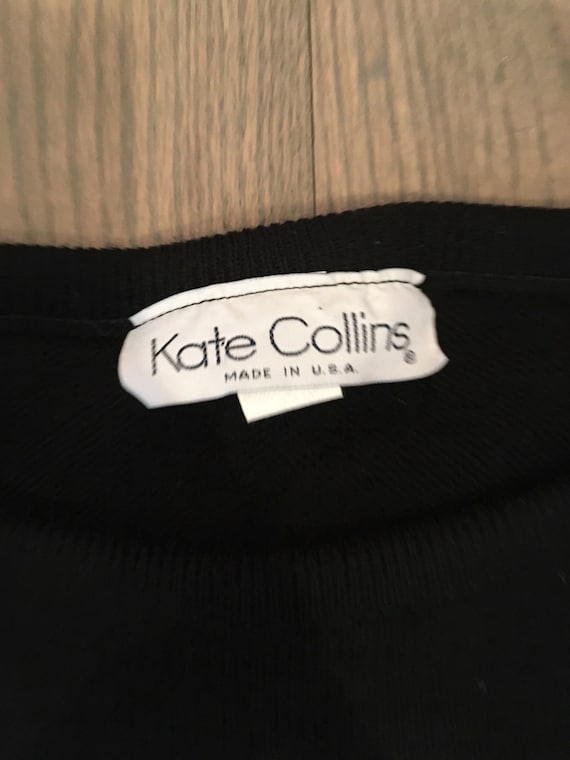 90s Kate Collins, Black, Sweater, Long, Pullover, Cow… - Gem