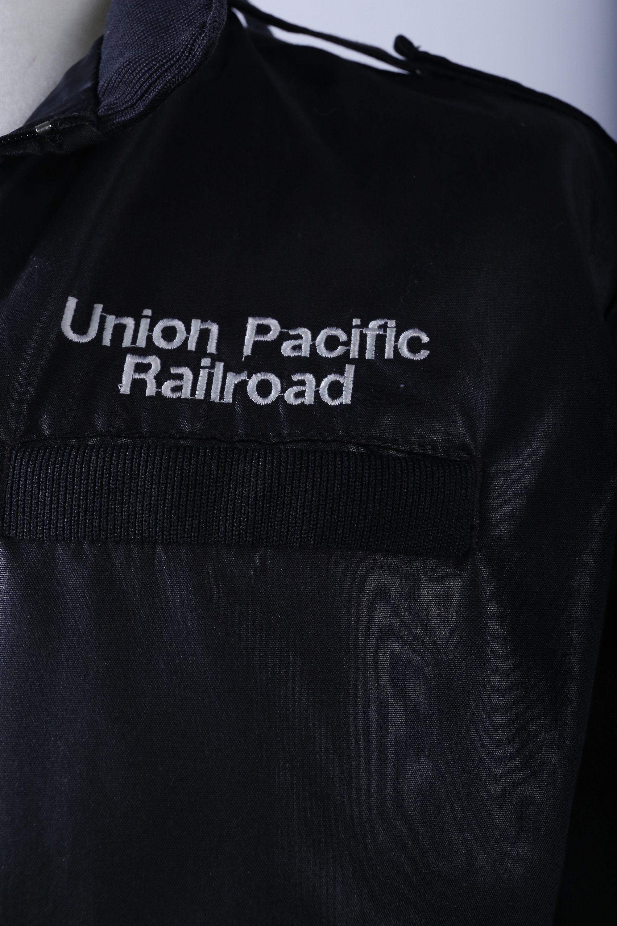 Black Leather Jacket, Union Pacific Railroad, Employee Only, Long ...
