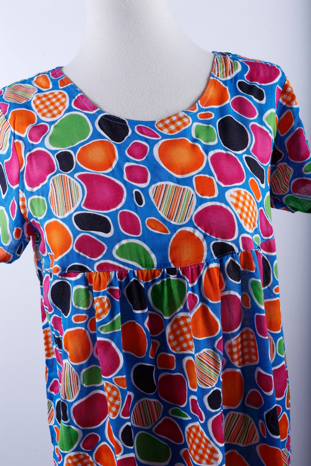 Crazy Colorful Dress, Muu Muu, Circles, Multicolored Patterns, Short ...