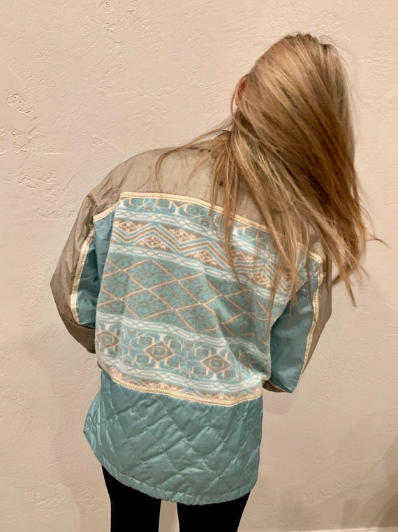 Parachute Jacket, 80s, 90s, Balloon Jacket, Light Blu… - Gem