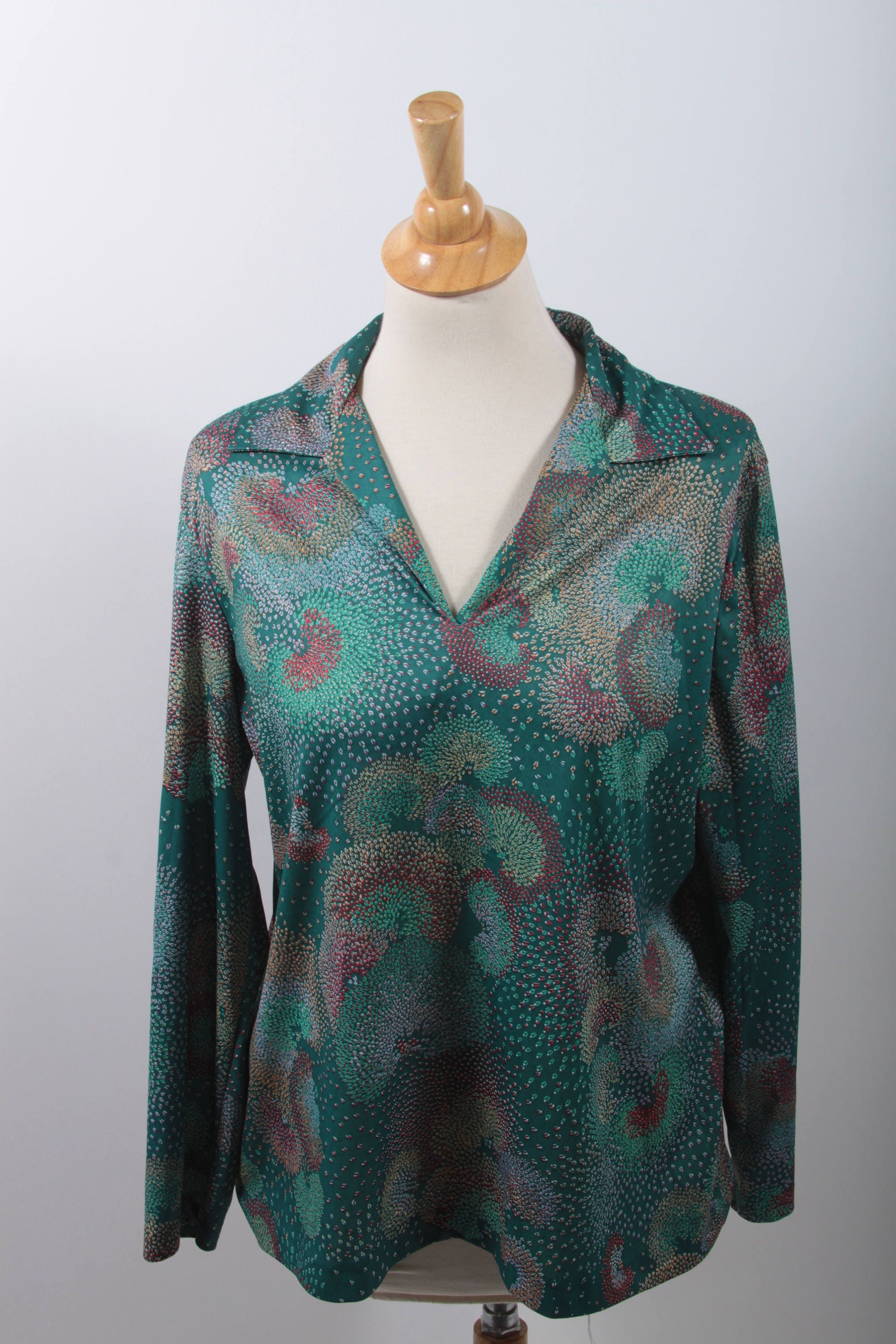 Pykettes Vintage Shirt Fancy Retro night Out Top Abstract - Etsy UK