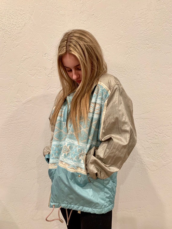 Parachute Jacket, 80s, 90s, Balloon Jacket, Light Blu… - Gem