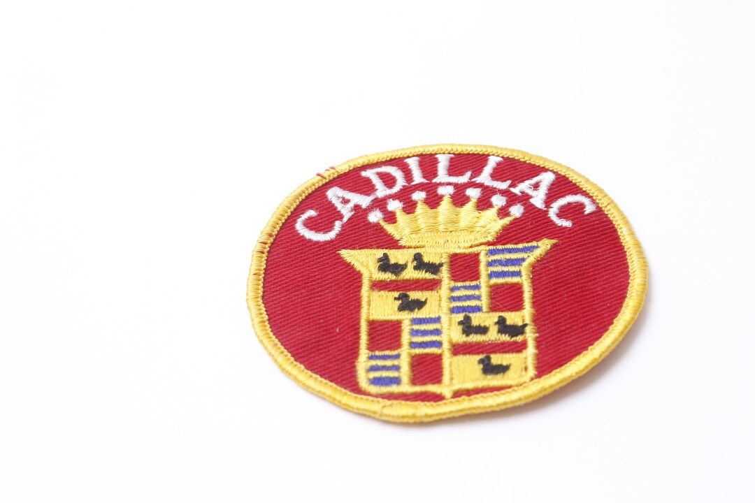 Patches, Cadillac, Car Symbol, 3", Meaning, Red, Yellow, Logo, Embellishments, Vintage, ~ 220917 ...