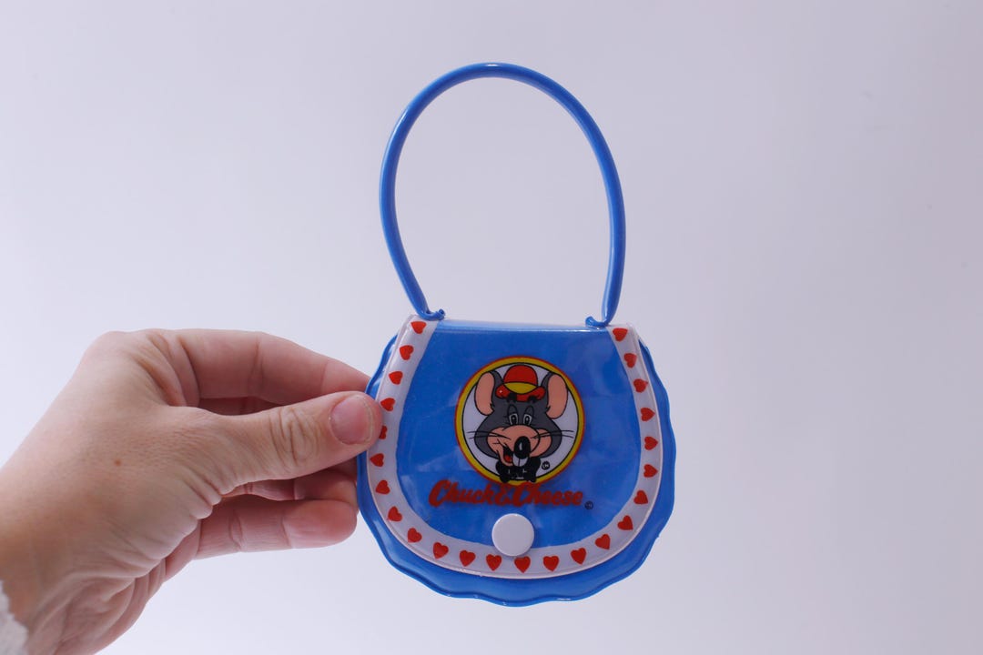 Chuck E Cheese, 1980s Wrist Coin Purse, Blue, Plastic, Children ...