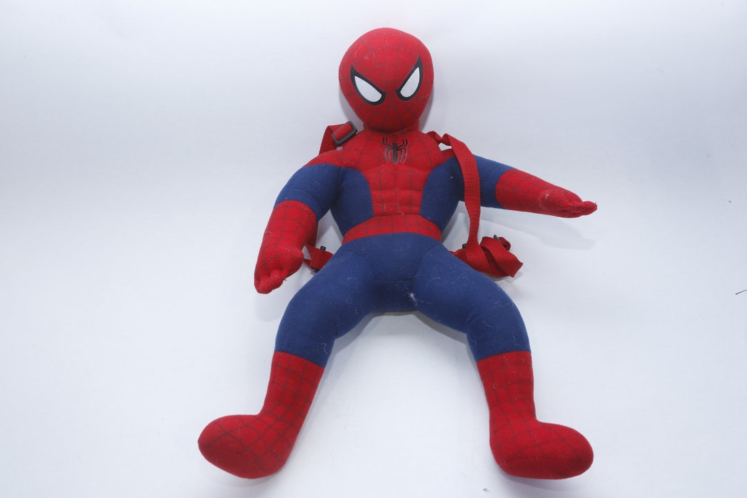Spider-man, Plush Figure, Backpack, Red-blue, Marvel Comics ...
