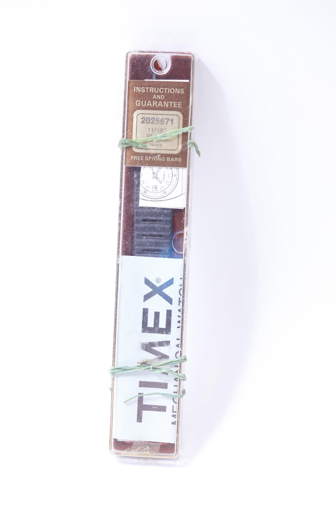 Timex Mechanical Watch, Black, Wristwatch Strap Unopened, 1970s, France ...
