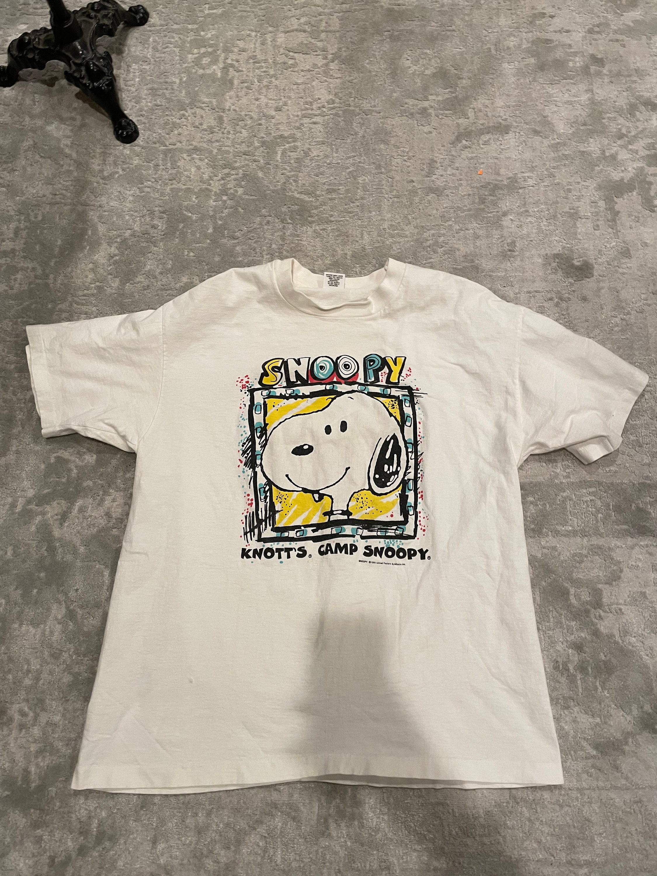 90s Peanuts, Snoopy, White, T-shirt, Half Sleeve, Crew Neck 90s Peanuts, Snoopy, White, T-shirt, Half Sleeve, Crew Neck
