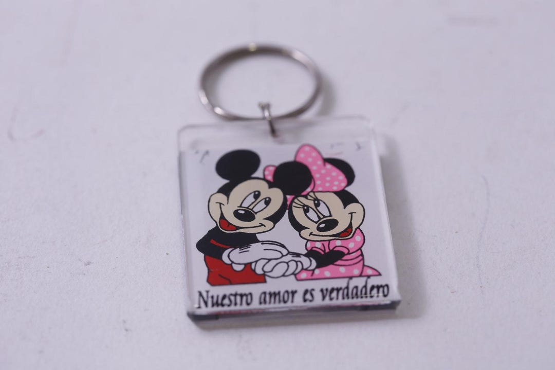 Disney, Mickey Mouse and Minnie Mouse, Keychain, Spanish, Siempre ...