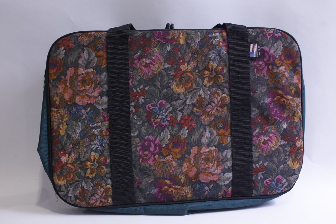 Vintage 90s Uphill Down Hard Floral Bag, Travel Bag, Luggage, Sports ...