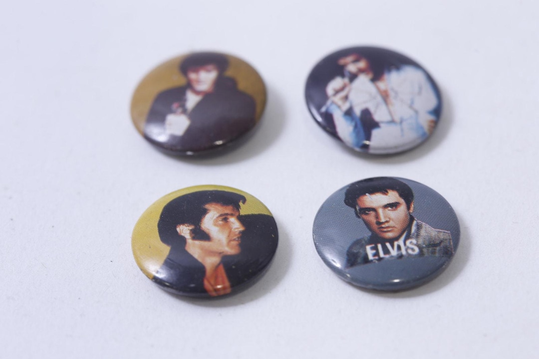 1970s, Elvis, Button Pins, Graceland, Vintage, Brooch, Pin, Statement ...