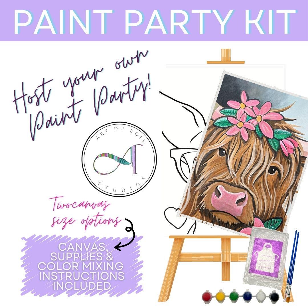 Valentine Highlander Paint Kit - Retro Style DIY Canvas | Nostalgic ...