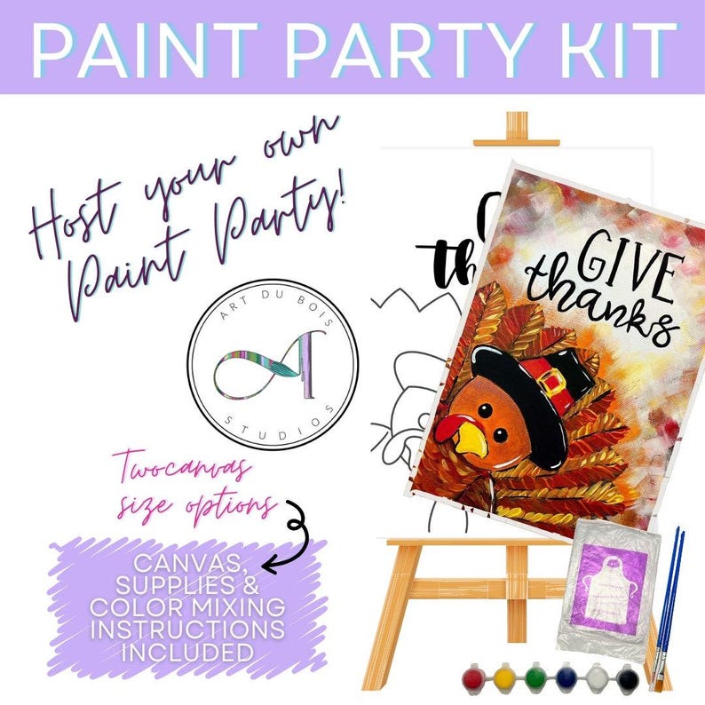Thankful Turkey - DIY Paint Party Kit - Etsy