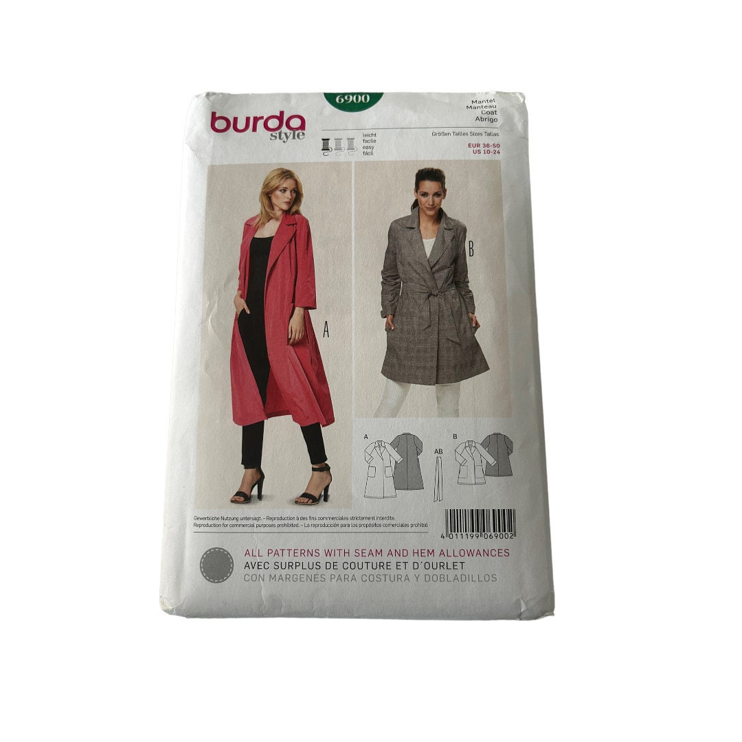 Burda 6900 Sewing Pattern, UNCUT and Factory Folded, Women's Light ...
