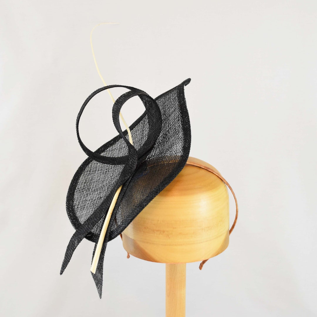Fascinator Sinamay Hat with Ostrich Quill Hat Art By Cathy - Etsy 日本