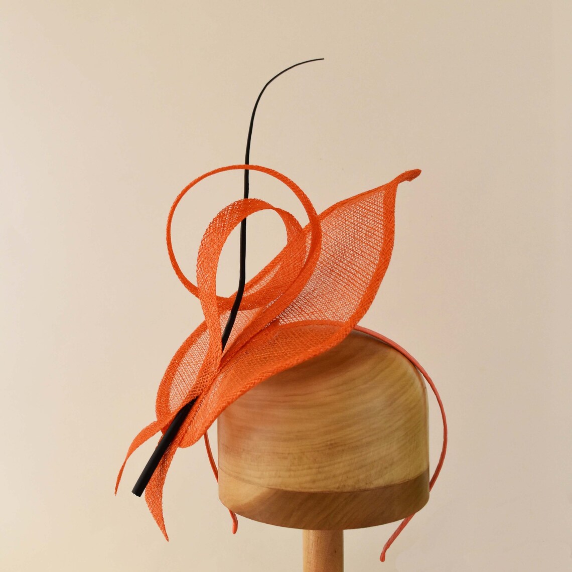 Fascinator Sinamay Hat With Ostrich Quill Hat Art by Cathy - Etsy