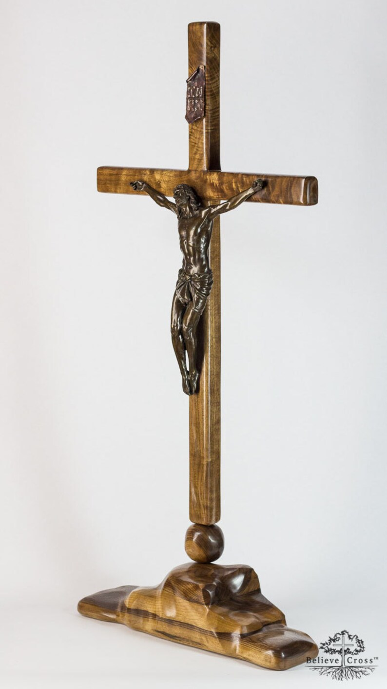 Tabletop Crucifix Incredibly Unique Artisan Handmade With - Etsy