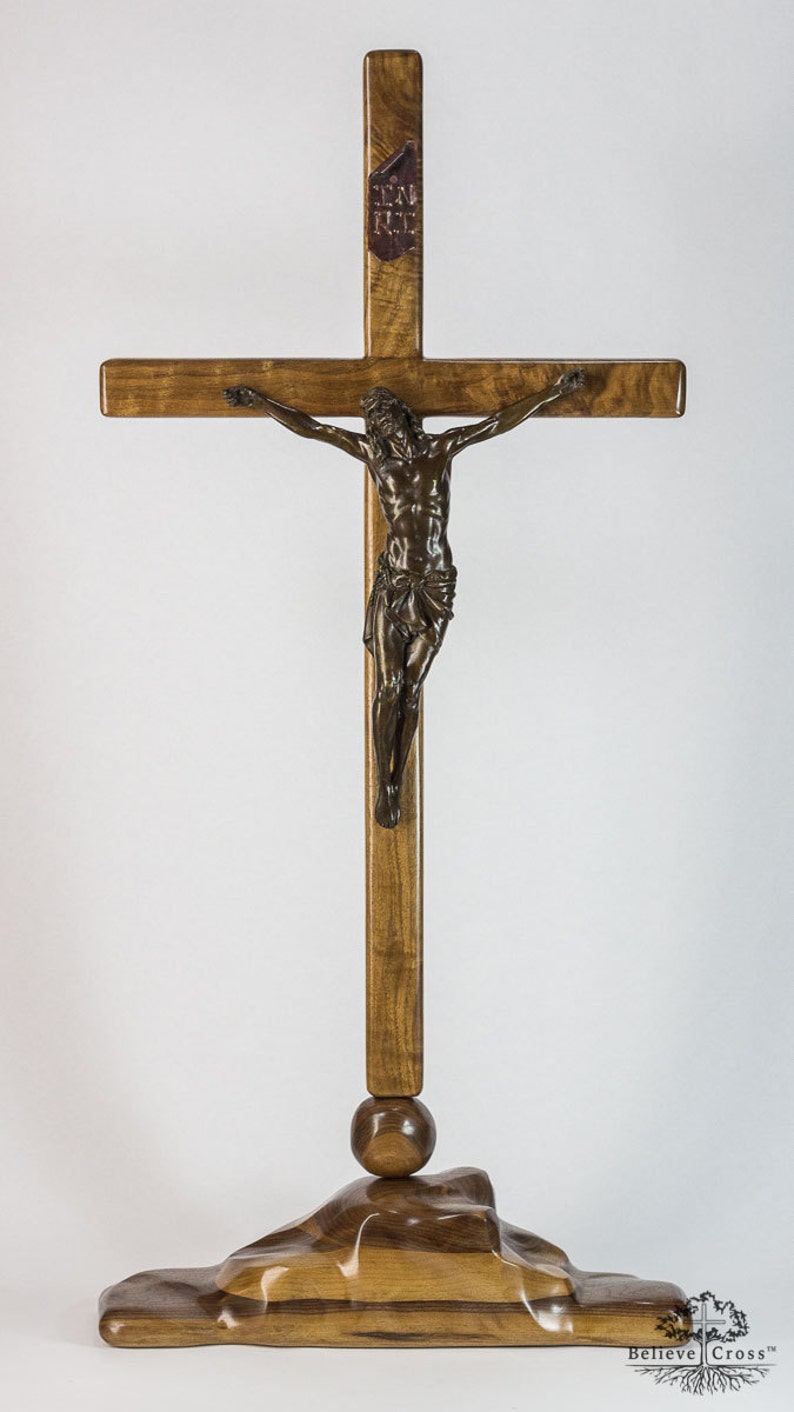 Tabletop Crucifix Incredibly Unique Artisan Handmade With - Etsy