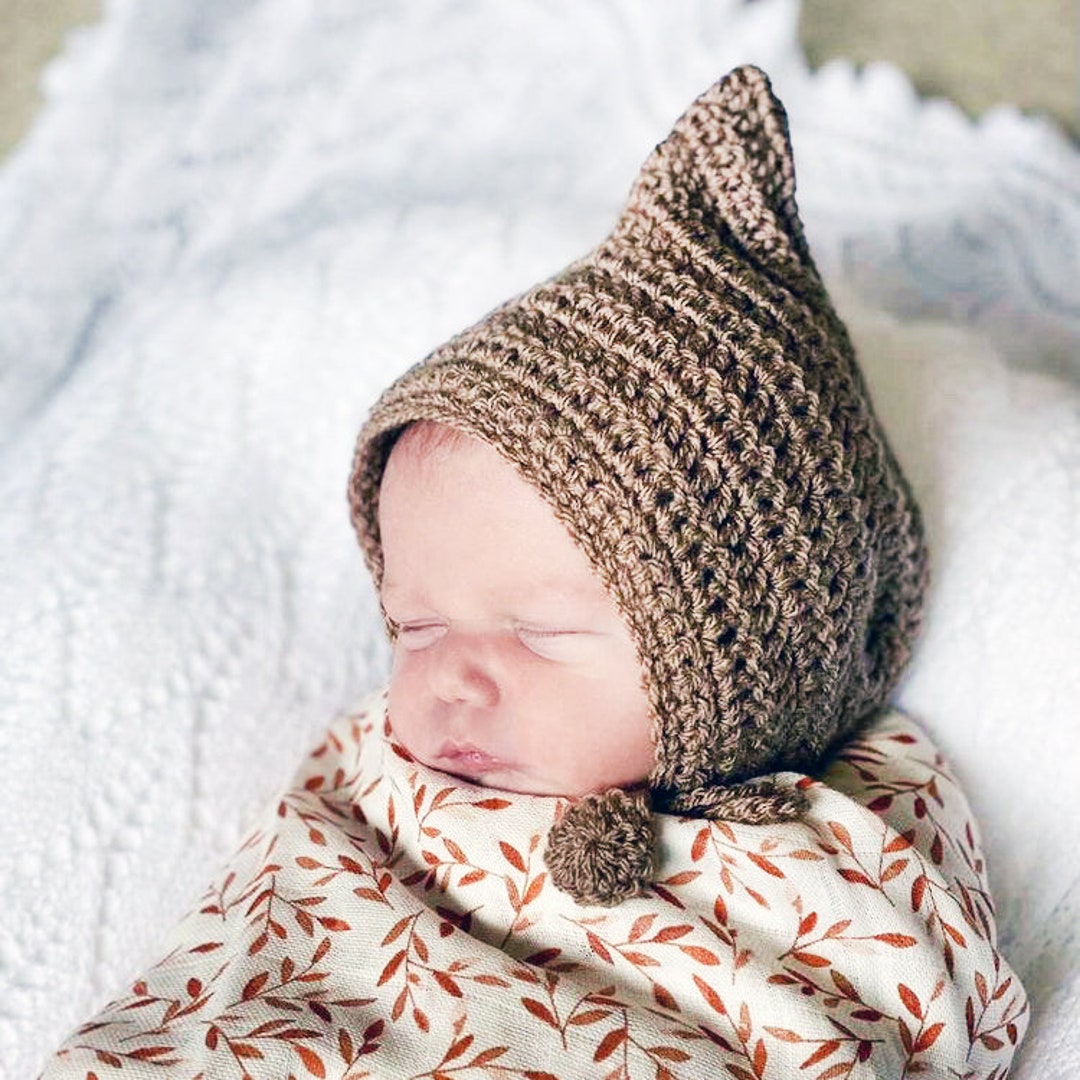 Knit Elf Hat Toddler, Newborn Photo Prop, Pixie Hat Baby Hat, Unisex ...