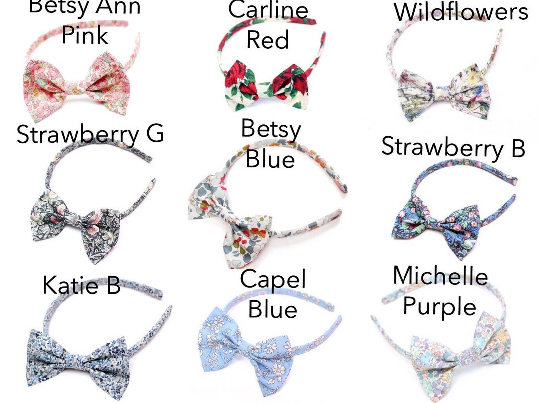 Liberty Print Alice Band - Slim Headband - Girls Floral Hair Band ...