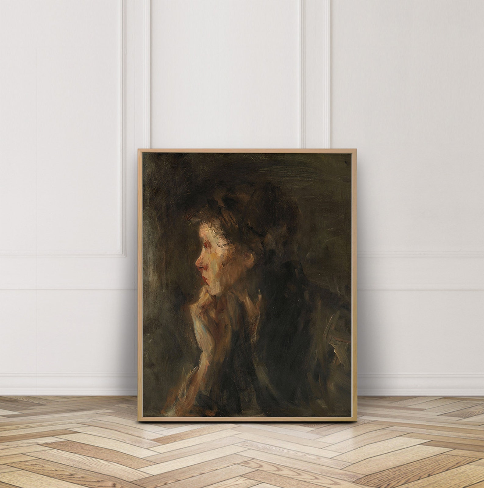 43. Contemplation Woman in Contemplation Vintage Portrait of | Etsy