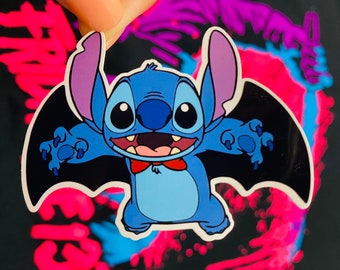 Spooky Vampire Stitch Sticker Halloween Edition Cute and Creepy Decor ...