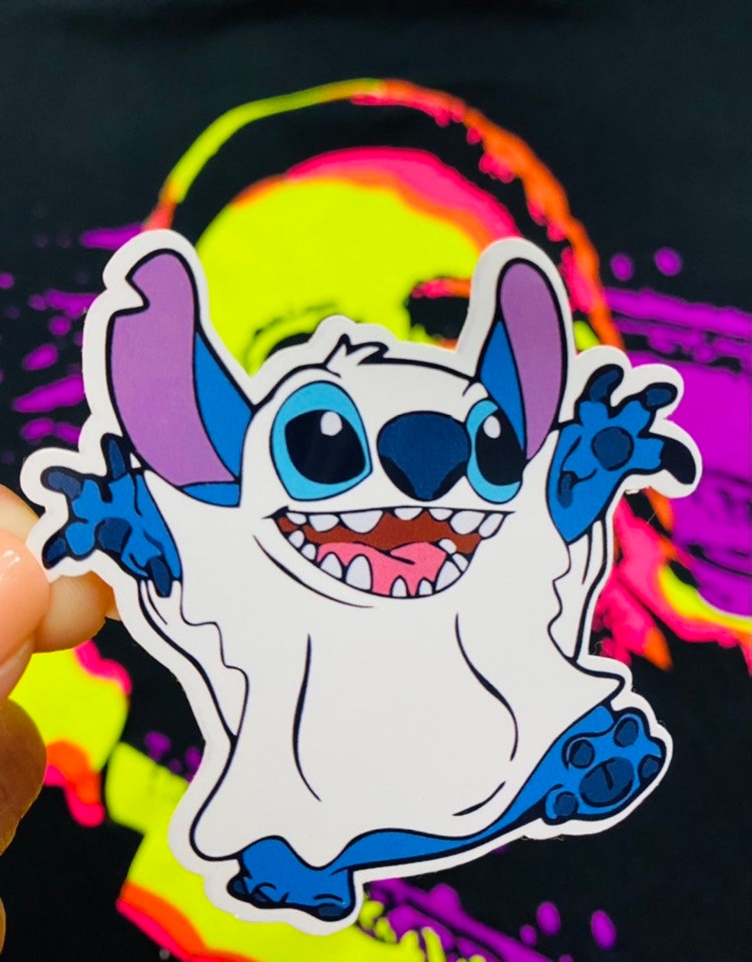 Ghost Stitch Halloween Sticker - Etsy