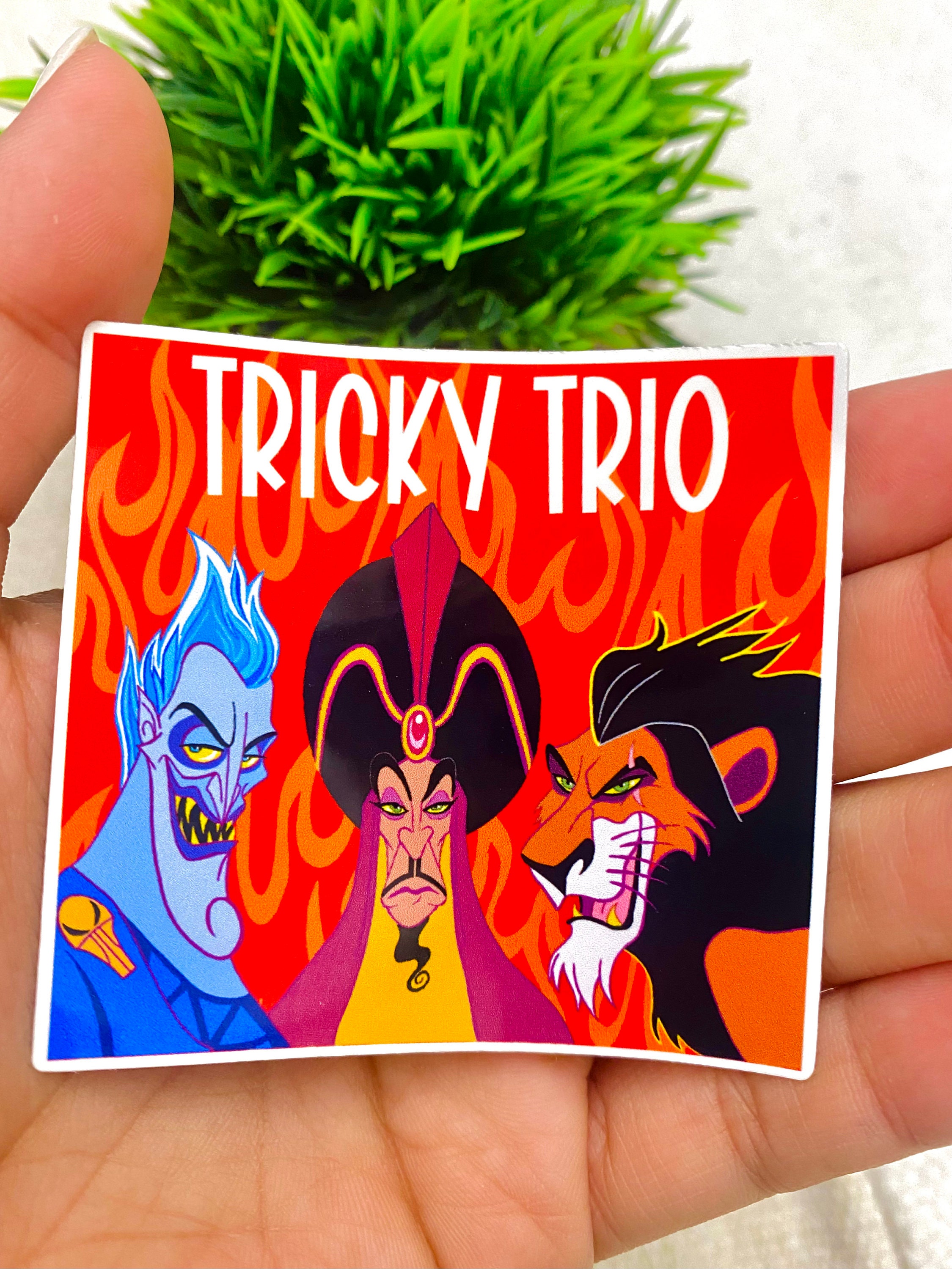 Disney Villains Tricky Trio Sticker Hades Scar Jafar - Etsy