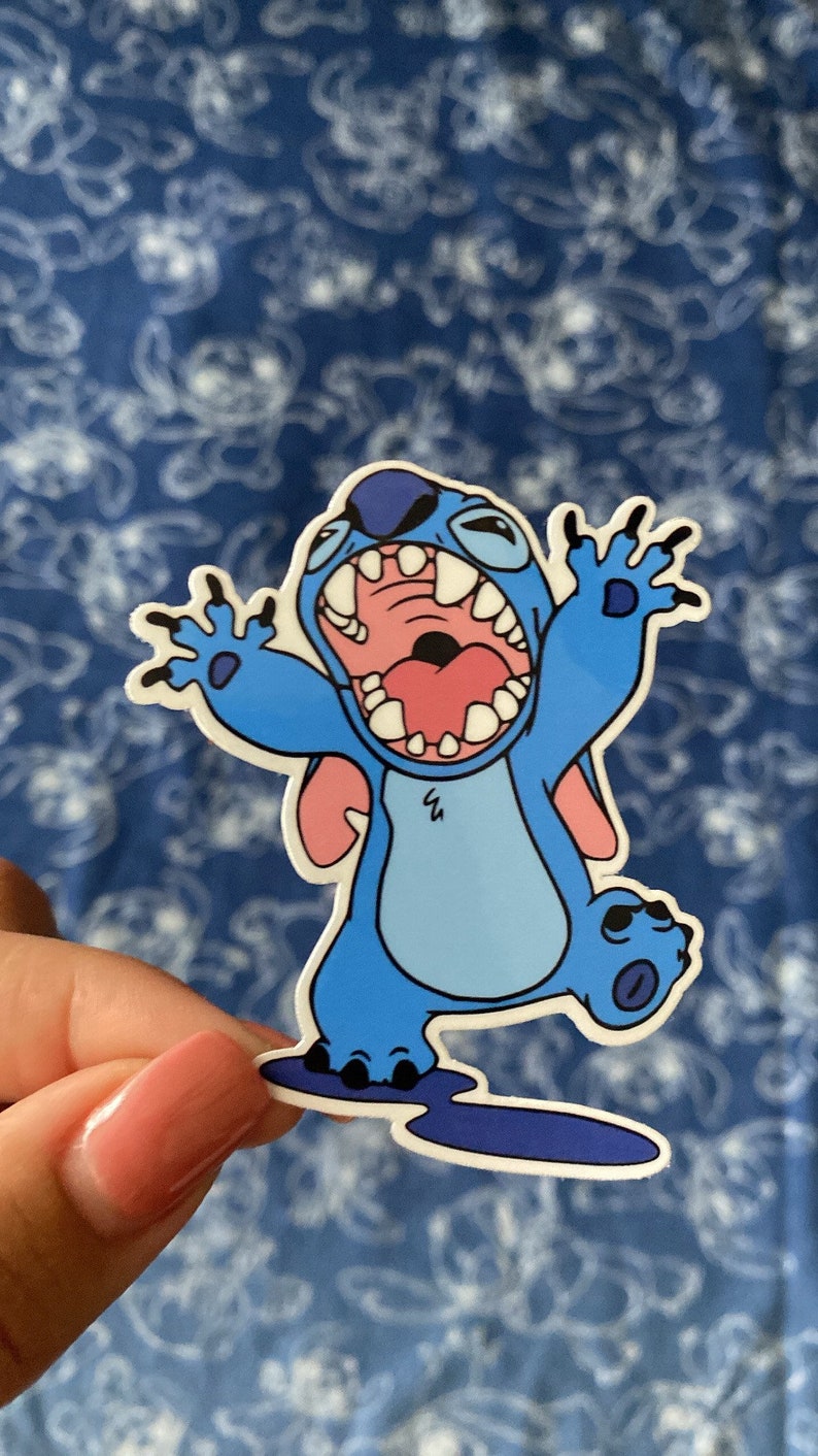 Stitch Godzilla Sticker - Etsy