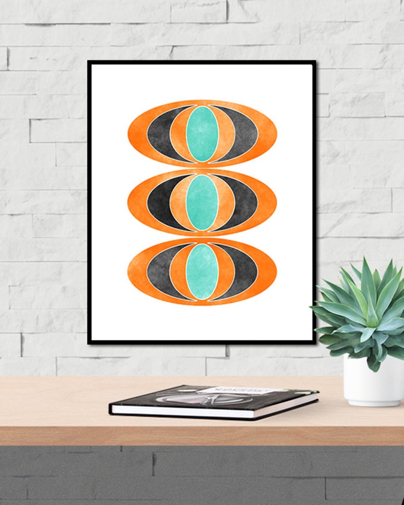Printable Mid Century Modern Art Digital Download Large Art - Etsy