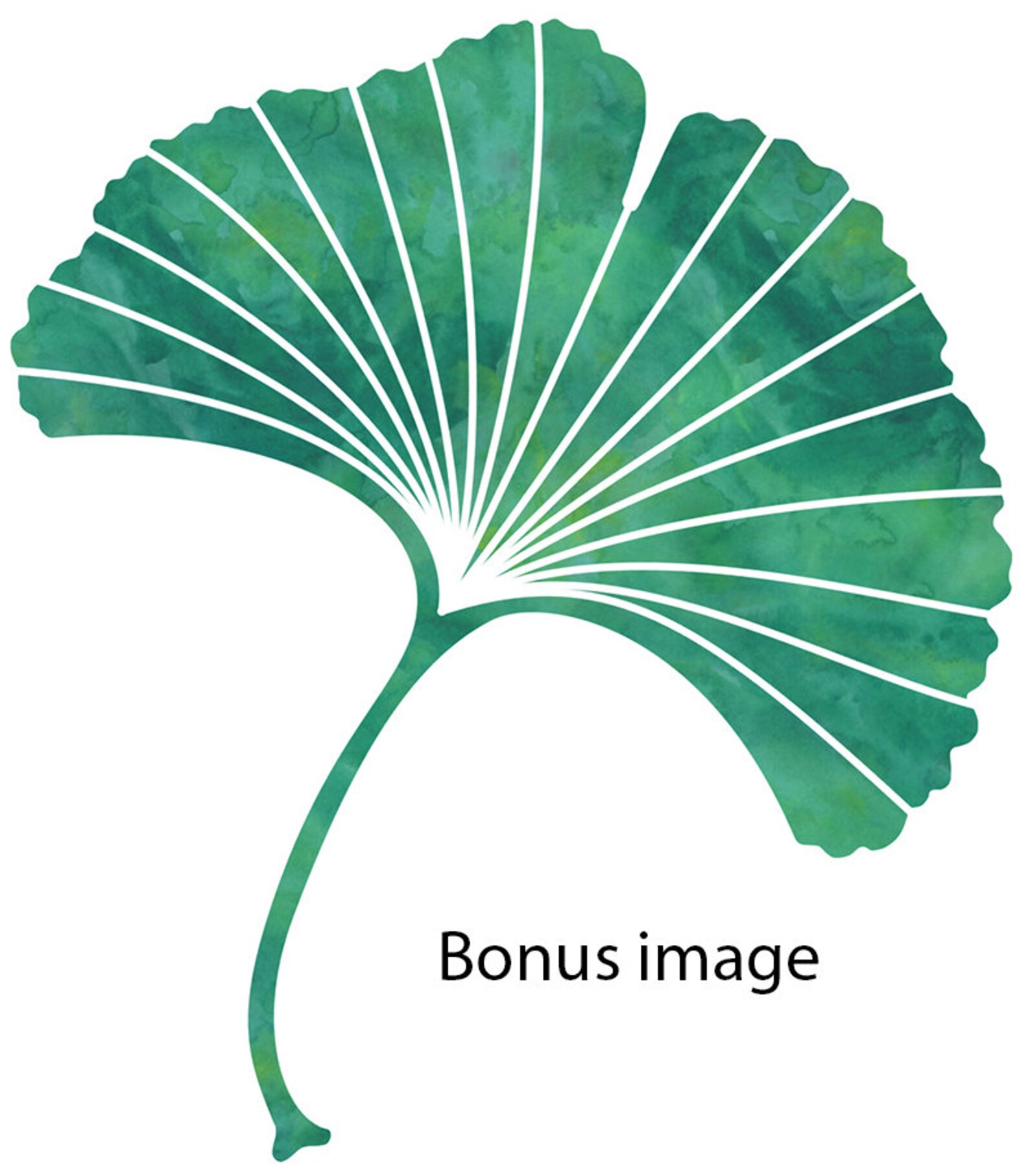Digital Printable Artwork Ginkgo Leaf Gingko Ginko Print Teal - Etsy