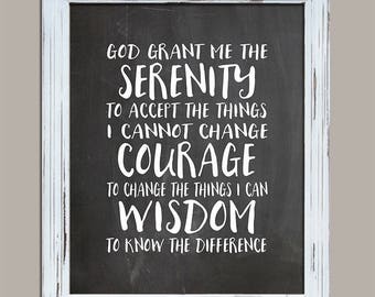 Serenity Prayer Calligraphy - Etsy