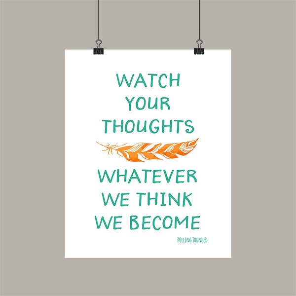Watch Your Thoughts - Etsy